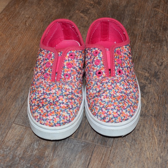 oomphies | Shoes | Pink Floral Slip On Shoes | Poshmark